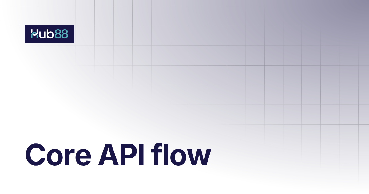 Core API flow | Hub88