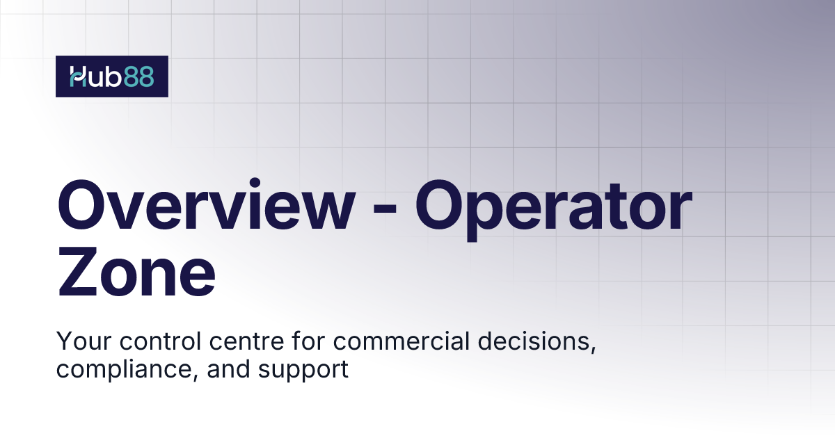 HubConnect Operator Zone | Hub88
